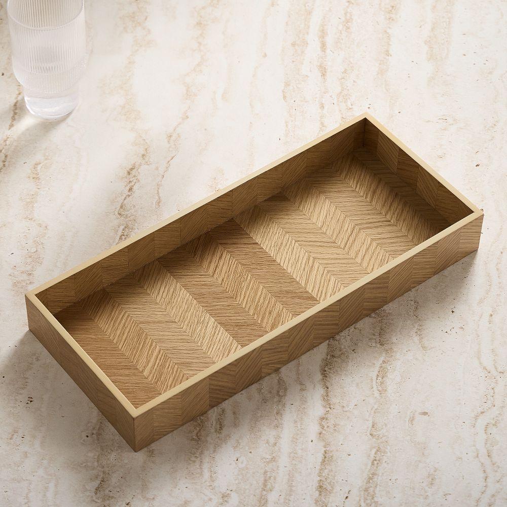 Narrow wooden tray store